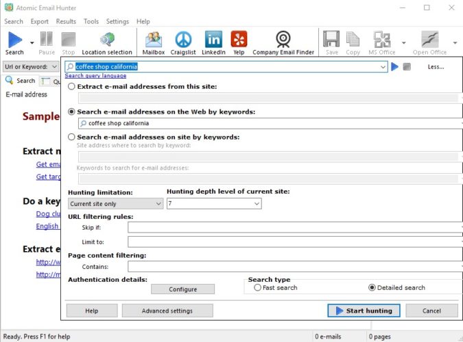 Email Hunter – Find And Extract Any Email Address — Massmail Software