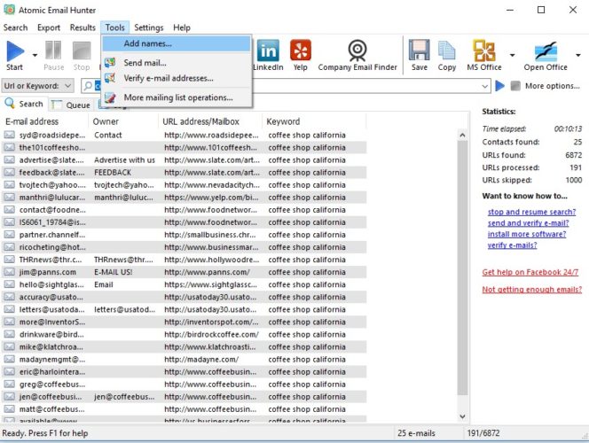 Email Hunter – Find And Extract Any Email Address — Massmail Software