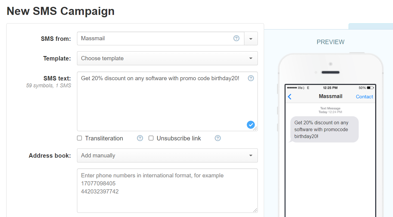 Send Bulk SMS Online Service — Massmail Software — Massmail Software