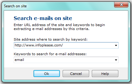 Email Hunter Documentation: Search on site | Massmail Software