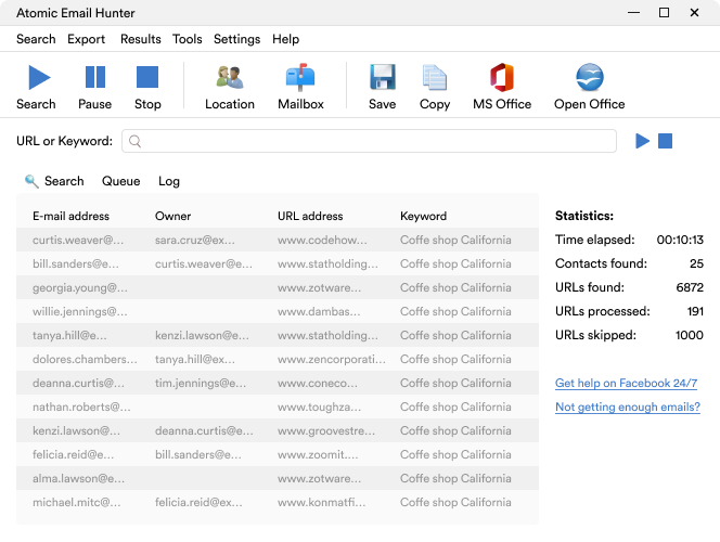 Email Hunter – Find And Extract Any Email Address — Massmail Software